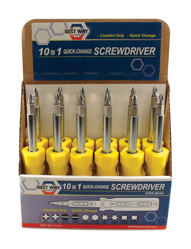 Best Way Tools 10-in-1 Screwdriver 8 in. - Walmart.com