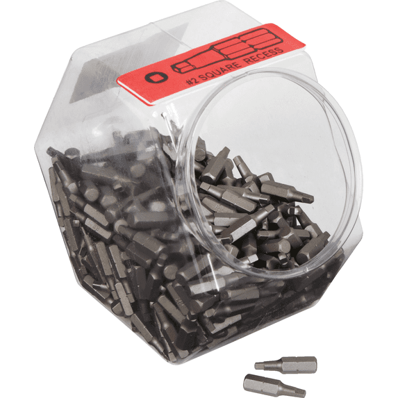 Best Way Tools #2 Square Recess Screwdriver Bit Display - Single Pack ...