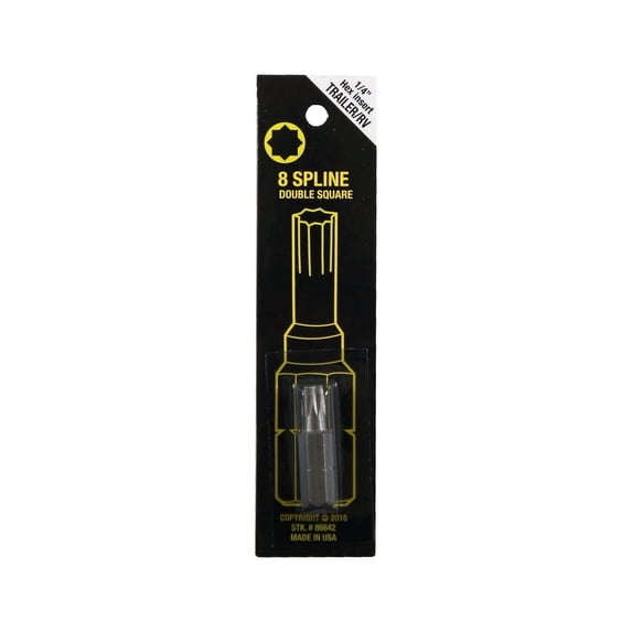 Best Way Tools 1/4 inch Spline Screwdriver Bit, Carbon Steel, 1pc ...