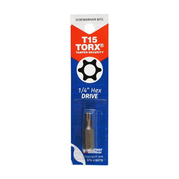 Best Way Tools Tamper-Proof Security Bit Torx T 15 - Walmart.com