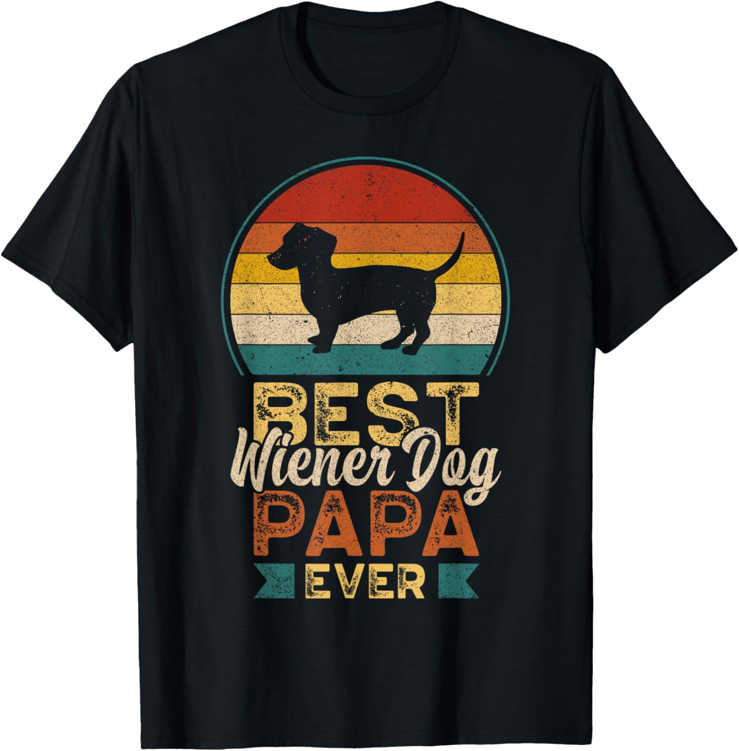 Best Wiener Dog Papa Ever, Father's Day, Dachshund Grandpa T-Shirt ...