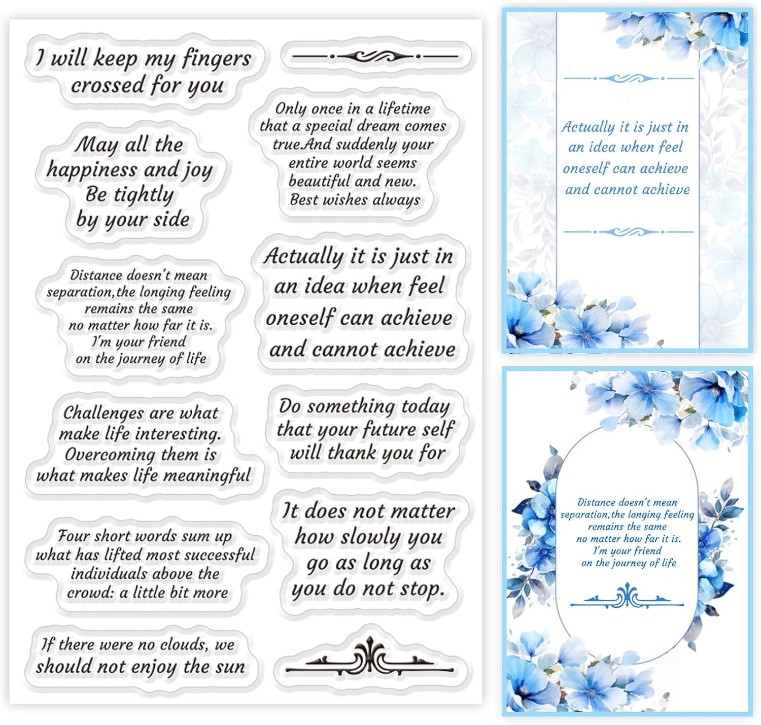 Best Wishes Words Silicone Clear Stamps for Card Making Blessing Words ...