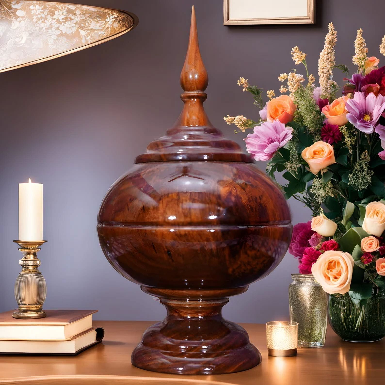 Best Wooden Urns for Human Ashes Adult Sized Boxes Premium Adult Wooden ...