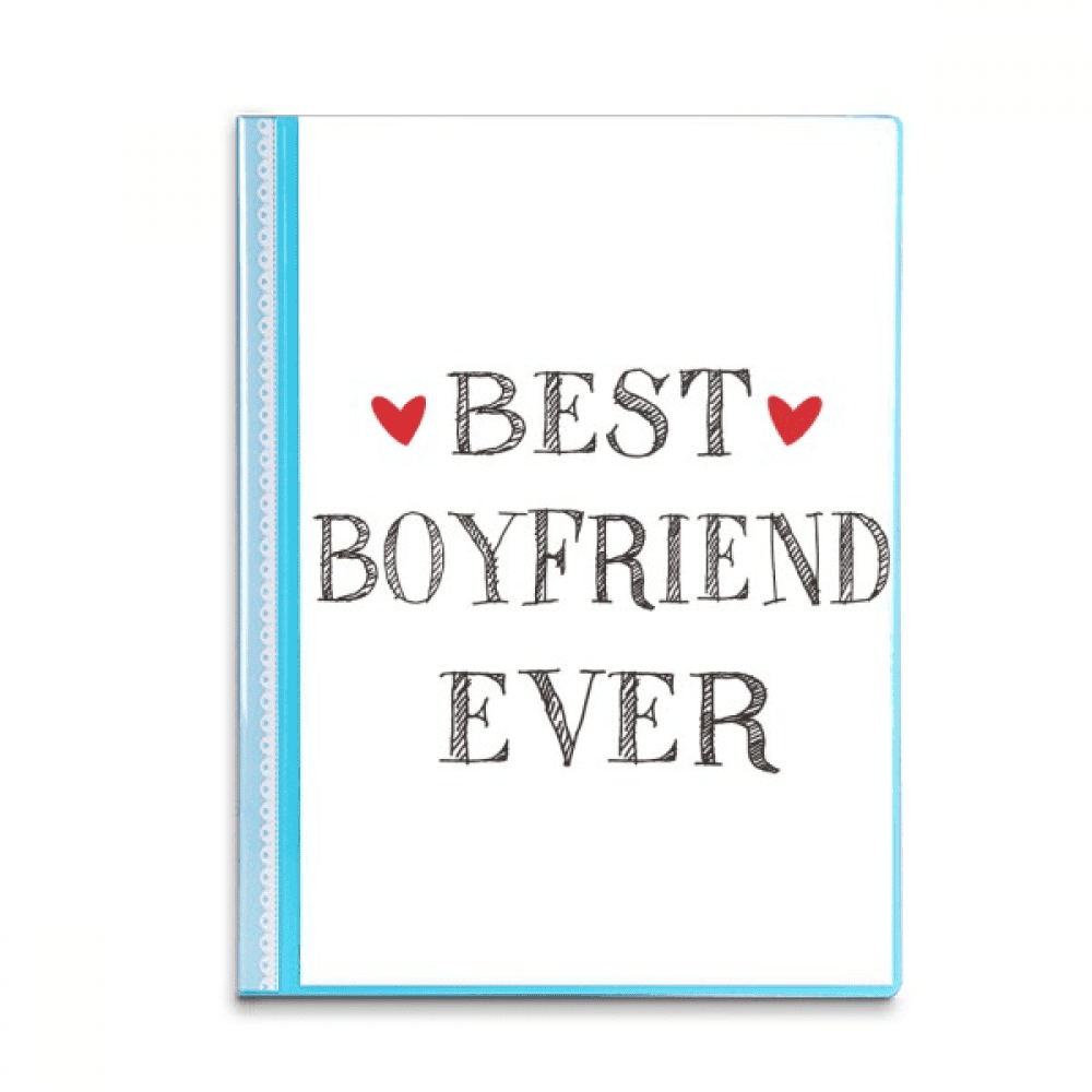 Best boyfriend ever Quote Heart Book Sheet Protectors Portfolio Binder ...