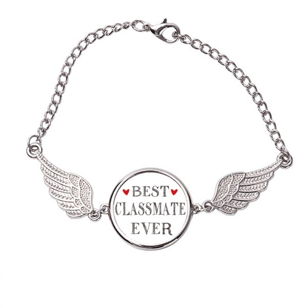 Best classmate ever Quote friendship Bracelet Wristband Angel Wings ...