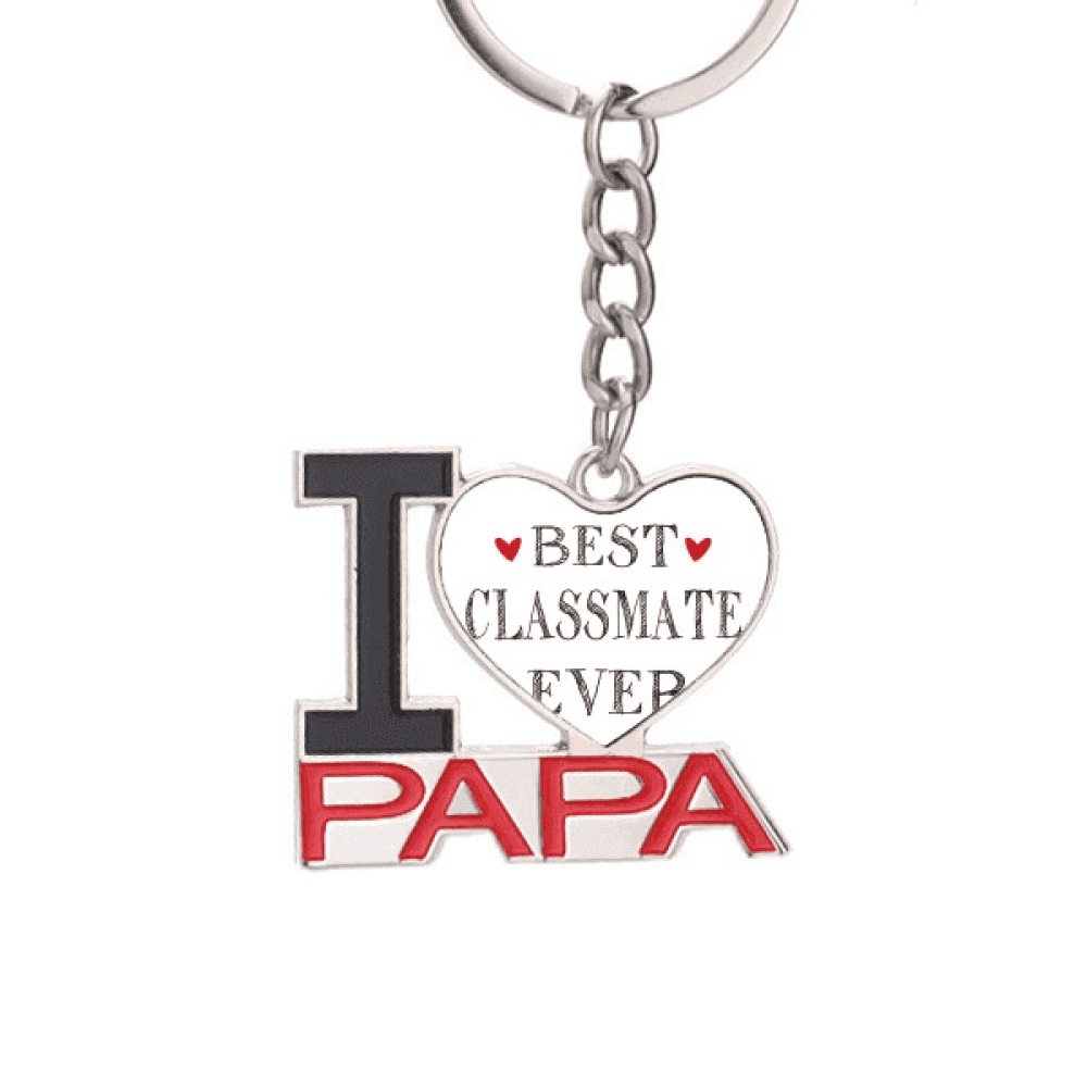 Best classmate ever Quote friendship Keychain Metal Keyring Holder Love ...