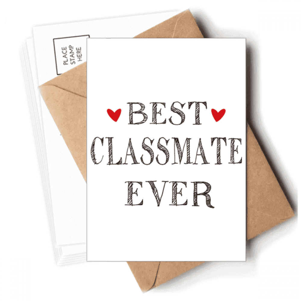 Best classmate ever Quote friendship Postcards Envelopes Blank Note ...