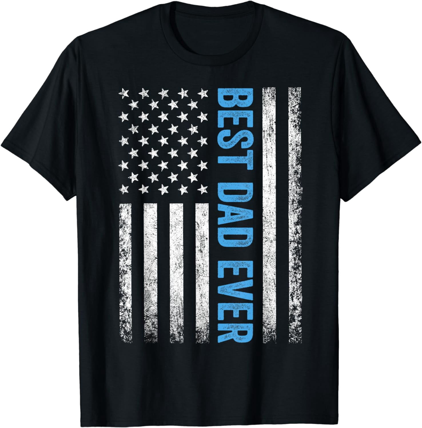 Best dad ever US american flag gift for father's day T-Shirt - Walmart.com