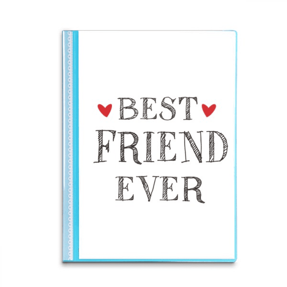 Best friend ever Quote Heart Book Sheet Protectors Portfolio Binder ...