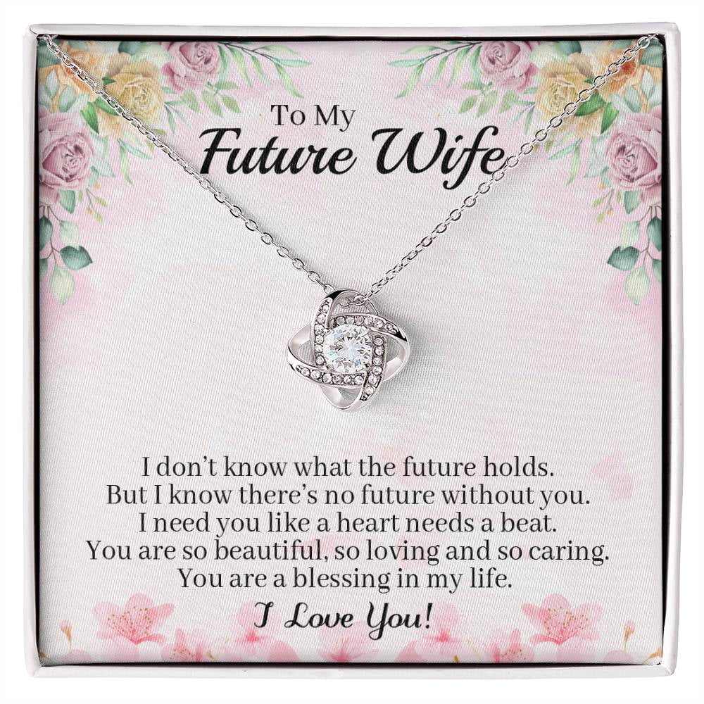 Best gift for future wife. Perfect Valentine’s Day Gift - Love Knot Necklace - Gift Box Included ...