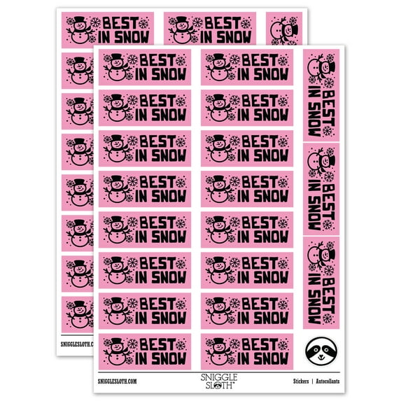 Best in Snow Teacher Student School Sticker Set - Light Pink - Matte ...