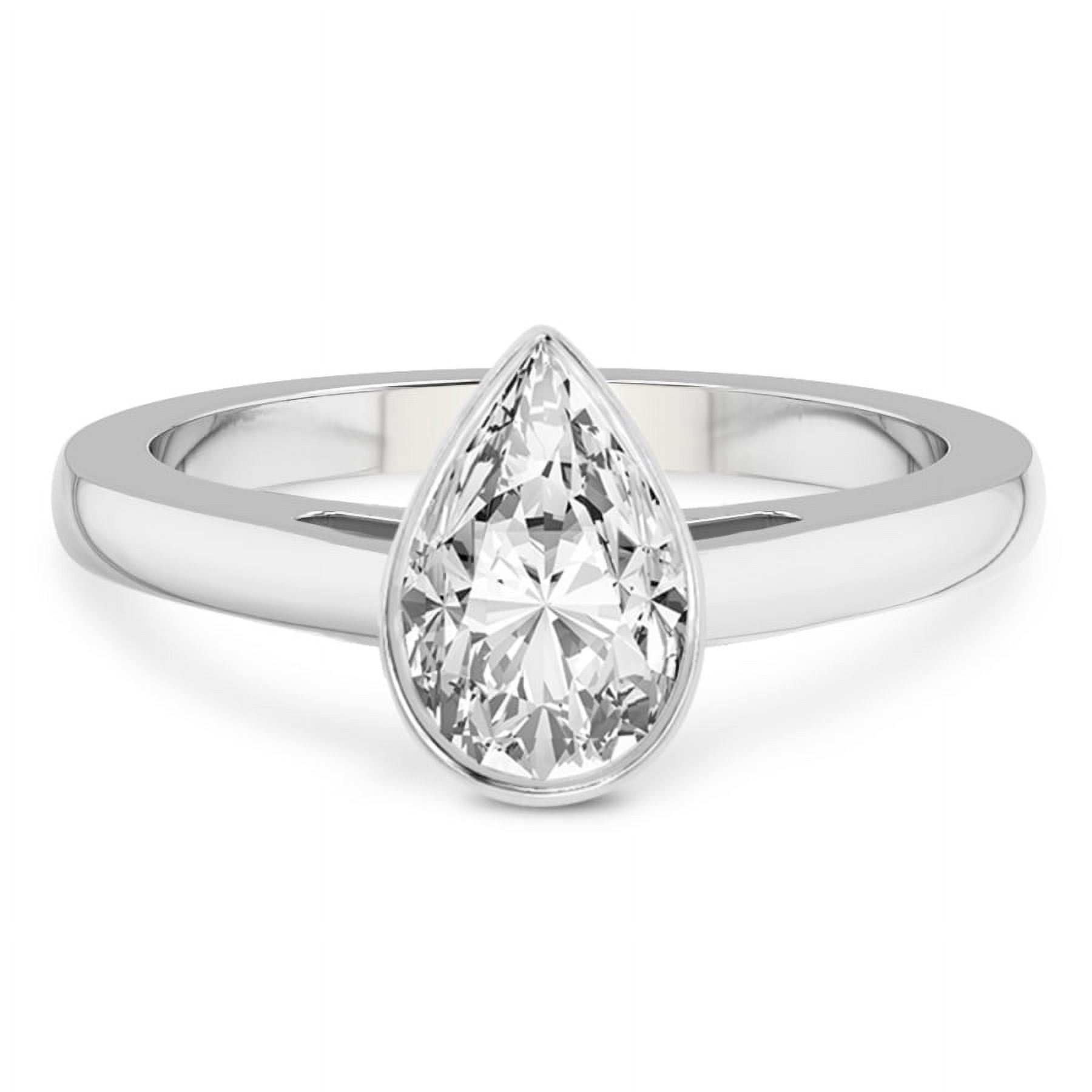 Best jewelry 1.81 Ct Pear Cut Moissanite Engagement Ring - 14K White ...