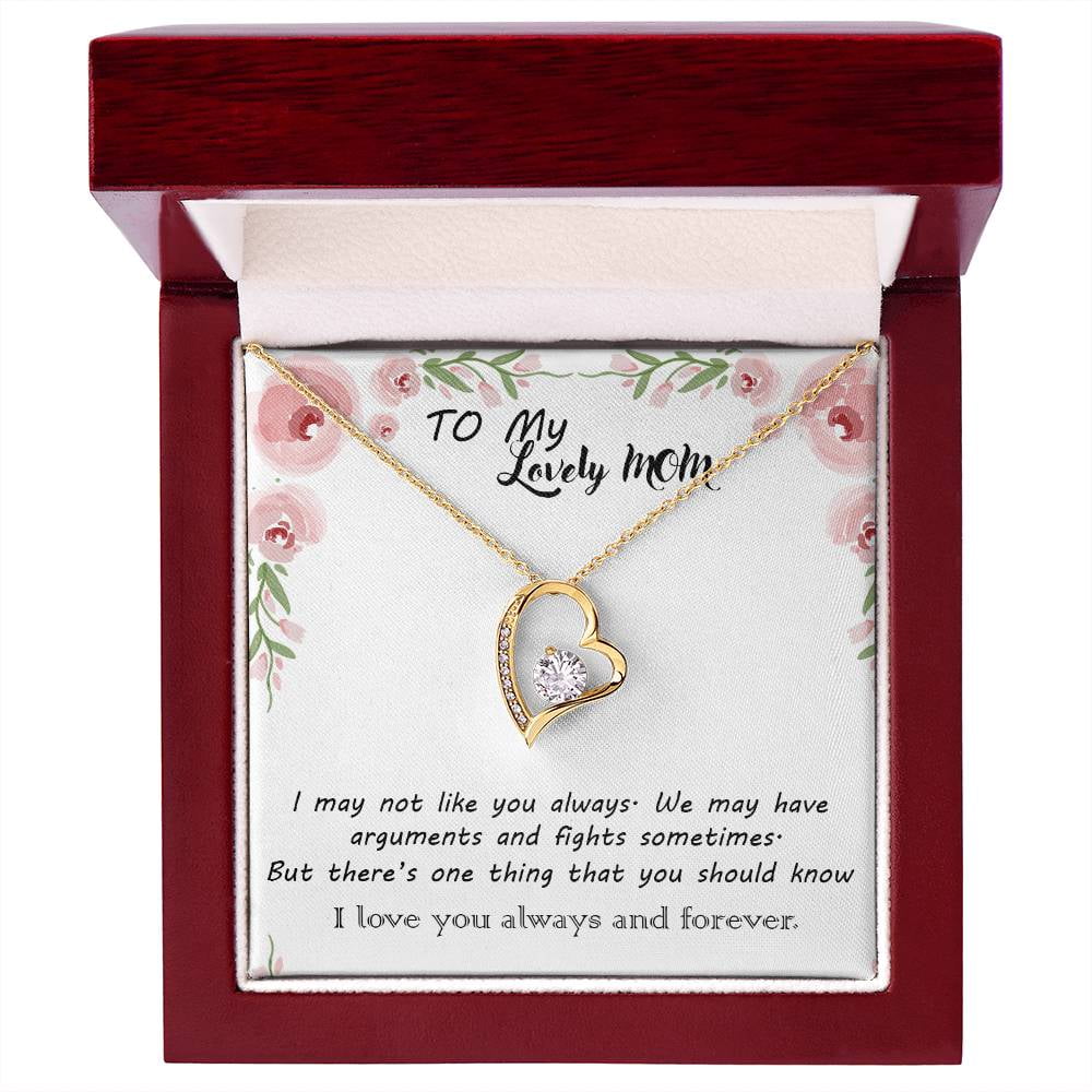 Best mom ever - Gift For Lovely Mom - Forever Love Necklace - 14k White ...