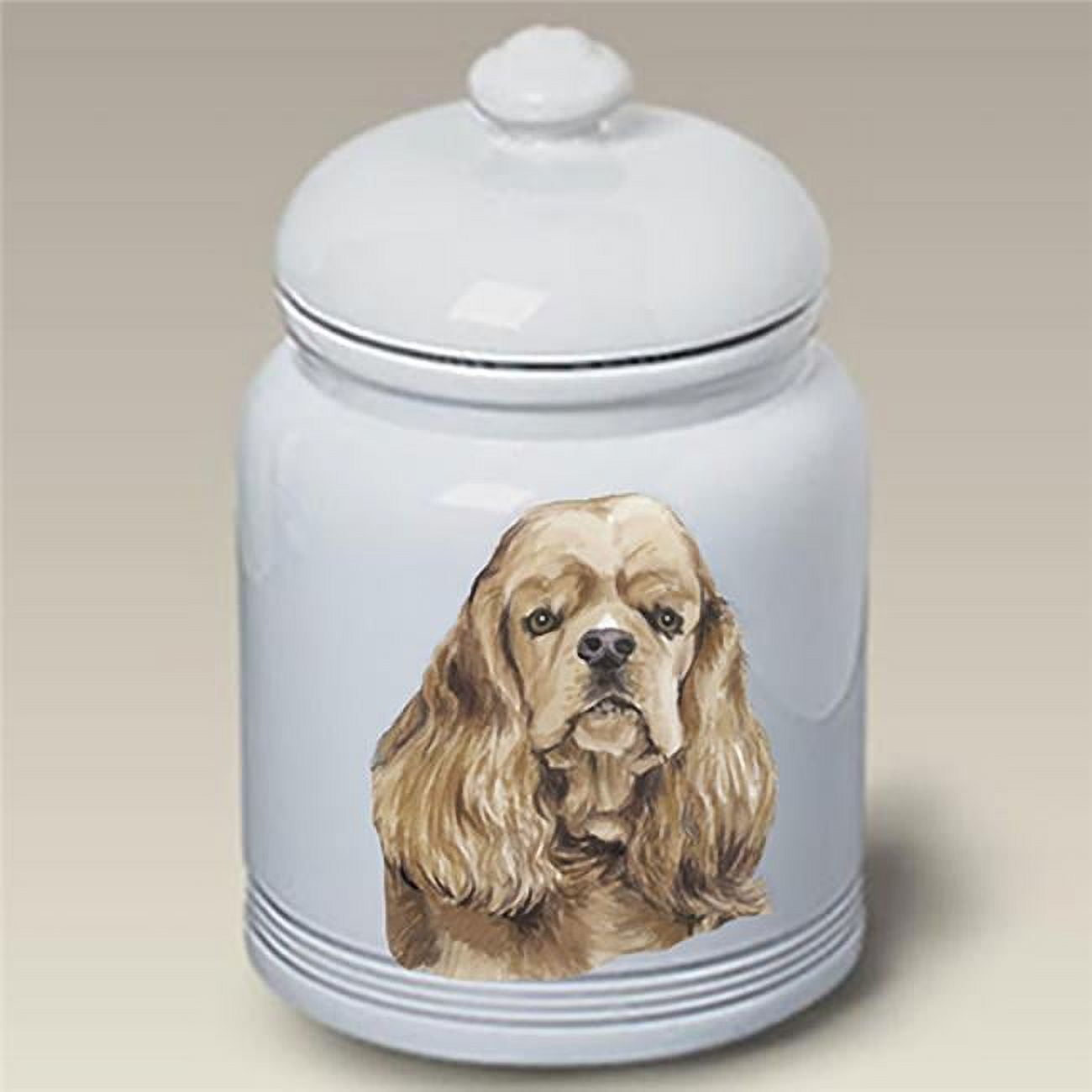 Best of Breed 230018 Cocker Spaniel Buff Stoneware Ceramic Treat Jar ...
