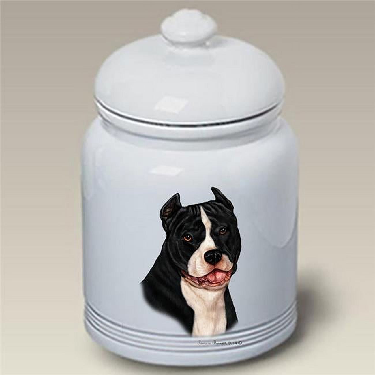 Best of Breed 561009 American Pit Bull Black & White Stoneware Ceramic ...