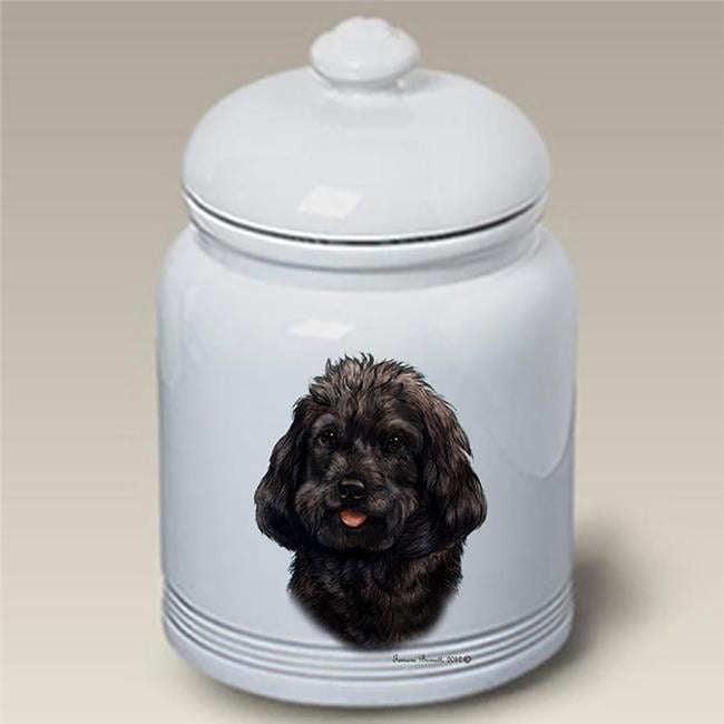 Best of Breed 561078 Cockapoo Black Stoneware Ceramic Doggie Treat Jar ...