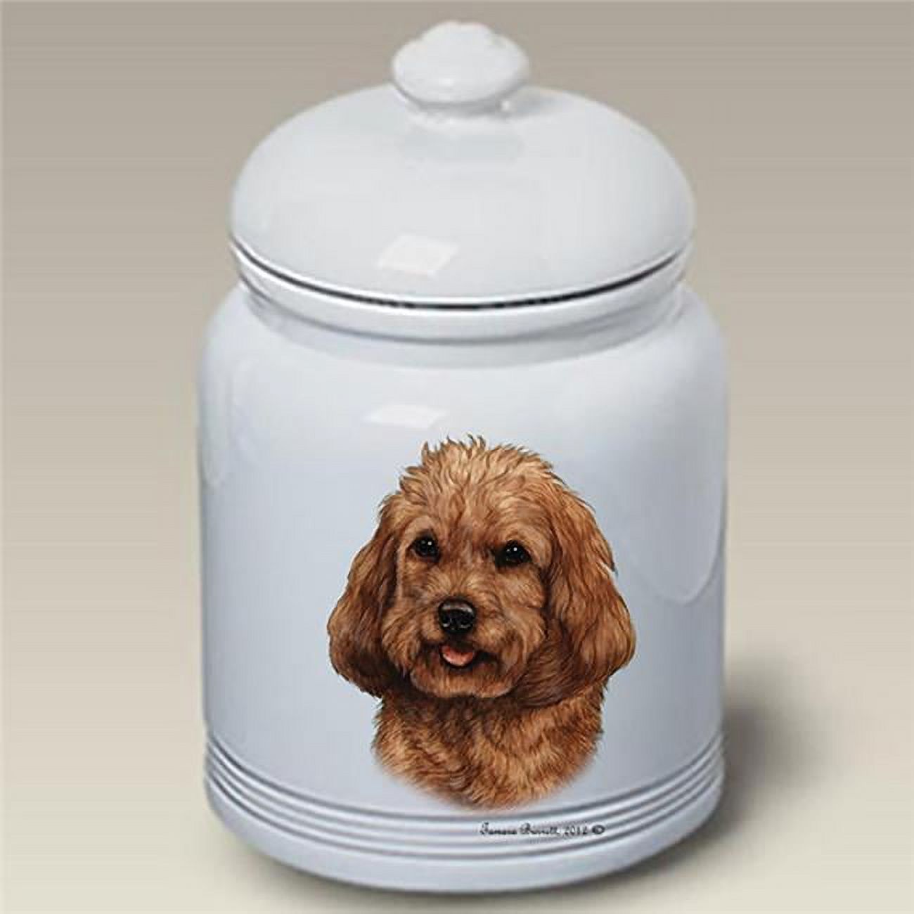 Best of Breed 561081 Cockapoo Red Stoneware Ceramic Doggie Treat Jar ...