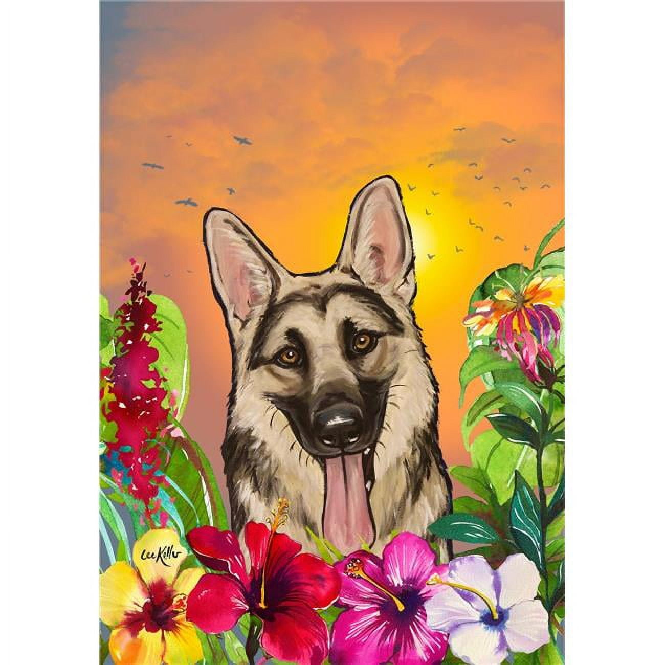 Best of Breed HH180031 German Shepherd Hippie Hound Studios Tropical ...