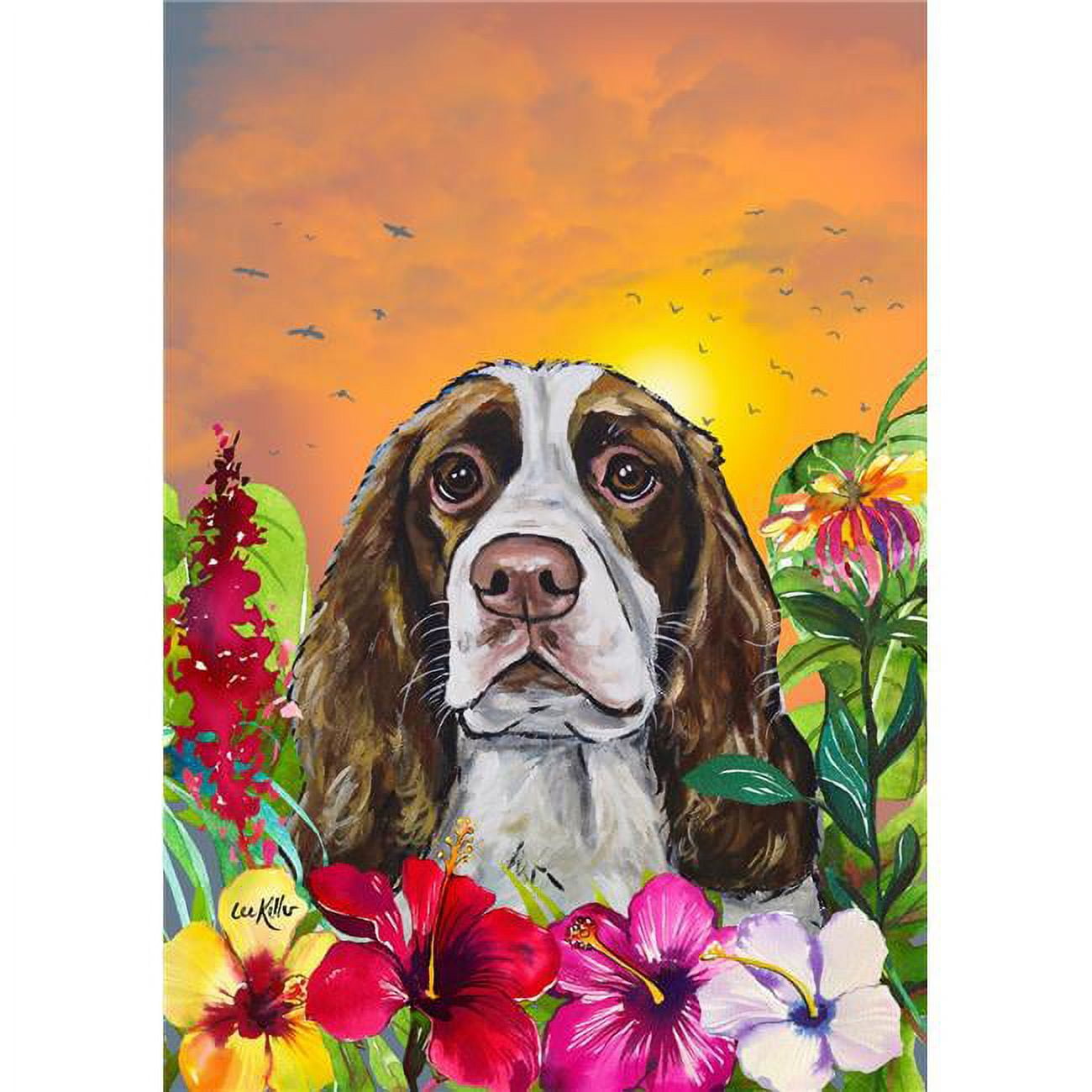 Best of Breed HH18031 Springer Spaniel- Hippie Hound Studios Tropical ...
