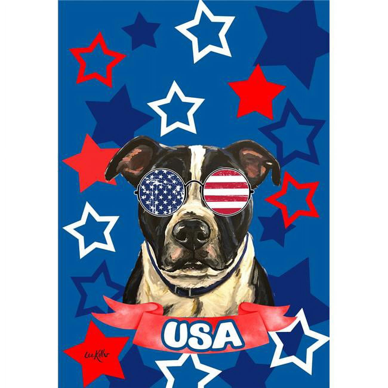 Best of Breed HH324051 Pit Bull Best of Breed HHS Patriotic Garden Flag ...