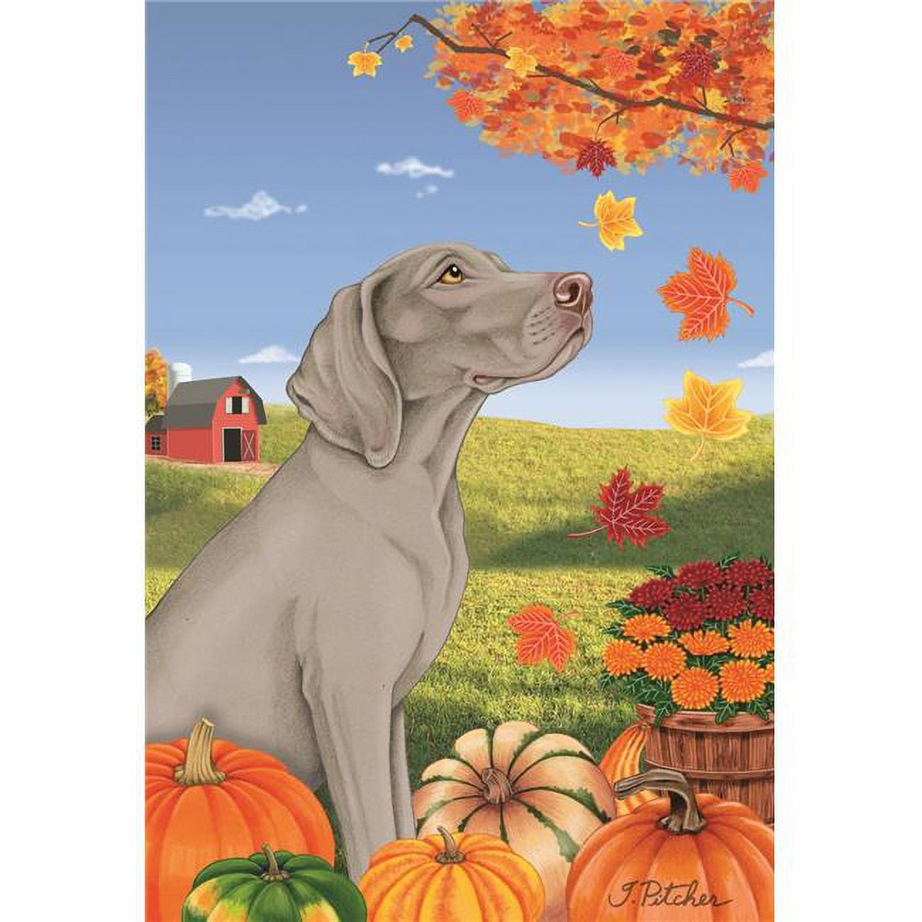 Best of Breed TP670571 Weimeraner Autumn Leaves Garden Flag - Walmart.com