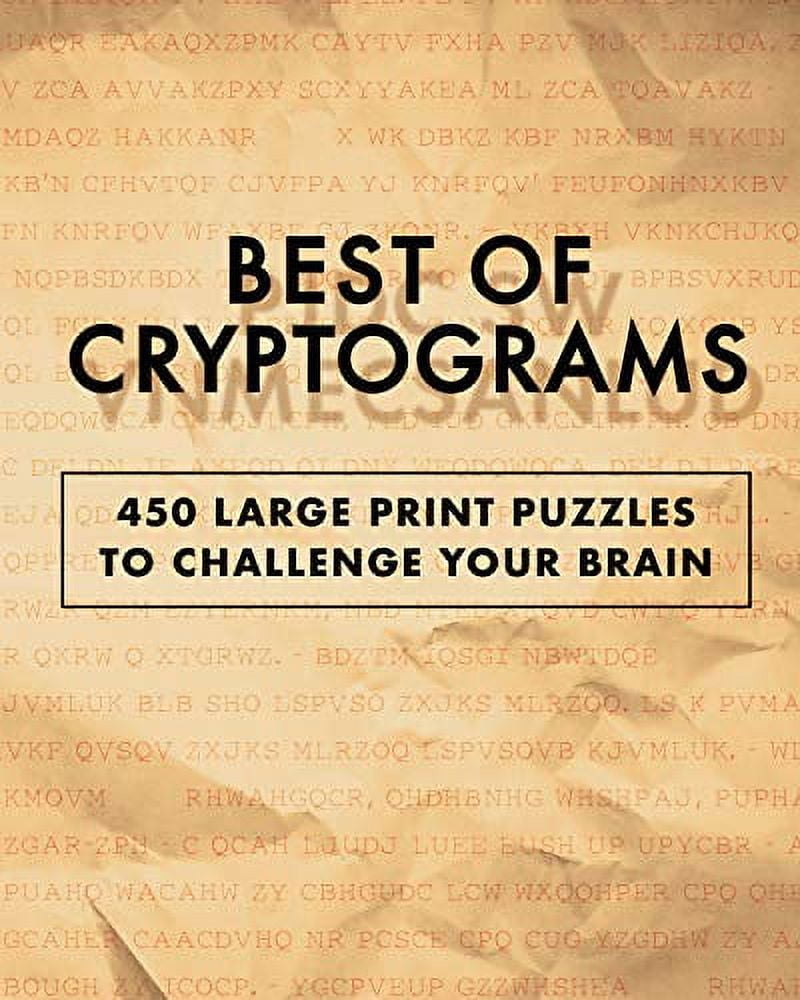 Pre-Owned Best of Cryptograms: 450 Large Print Puzzles to Flex Your ...
