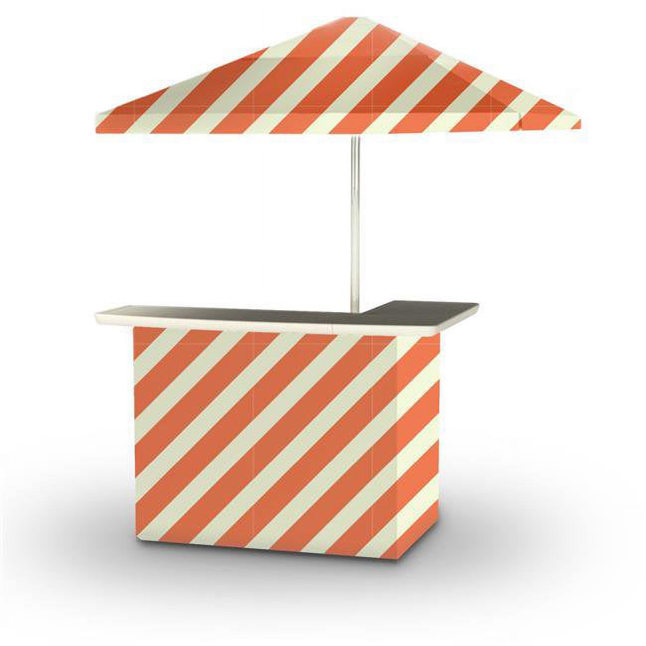 Best of Times 2001W2114-OS Candy Striper Portable Bar with 6 ft. Square ...