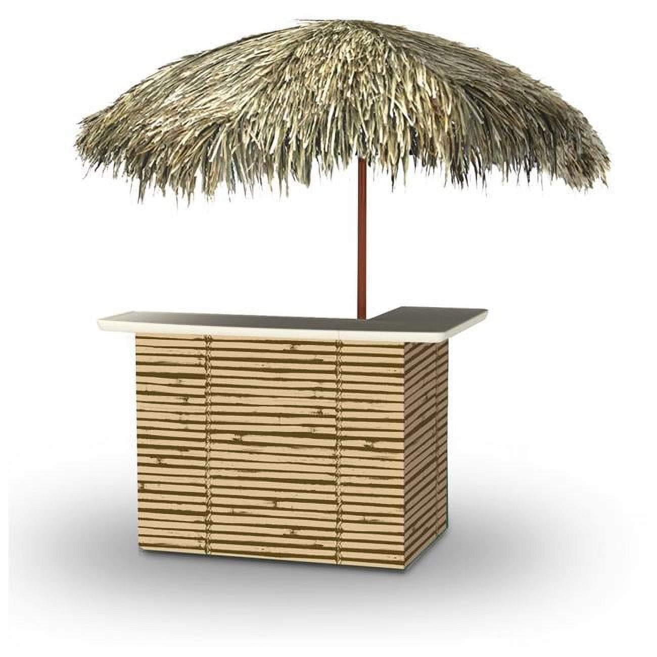 Best of Times 2001W2302P Luau Tiki Palapa Portable Bar & 6 ft. Square ...