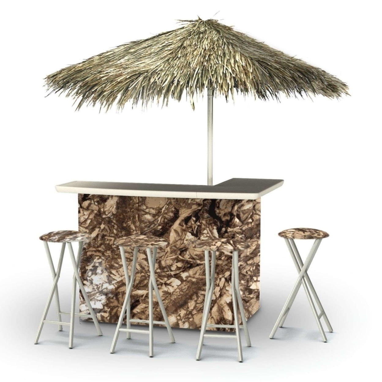 Best of Times 2003W1342P Camoflauge Palapa Portable Bar & 6 ft. Square ...
