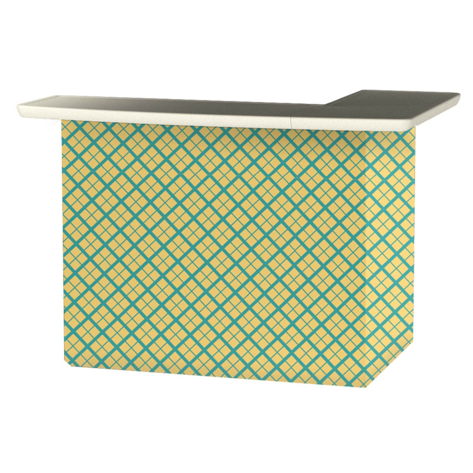 Best of Times Caddy Plaid - Mint Lemonade Portable Patio Bar Table ...