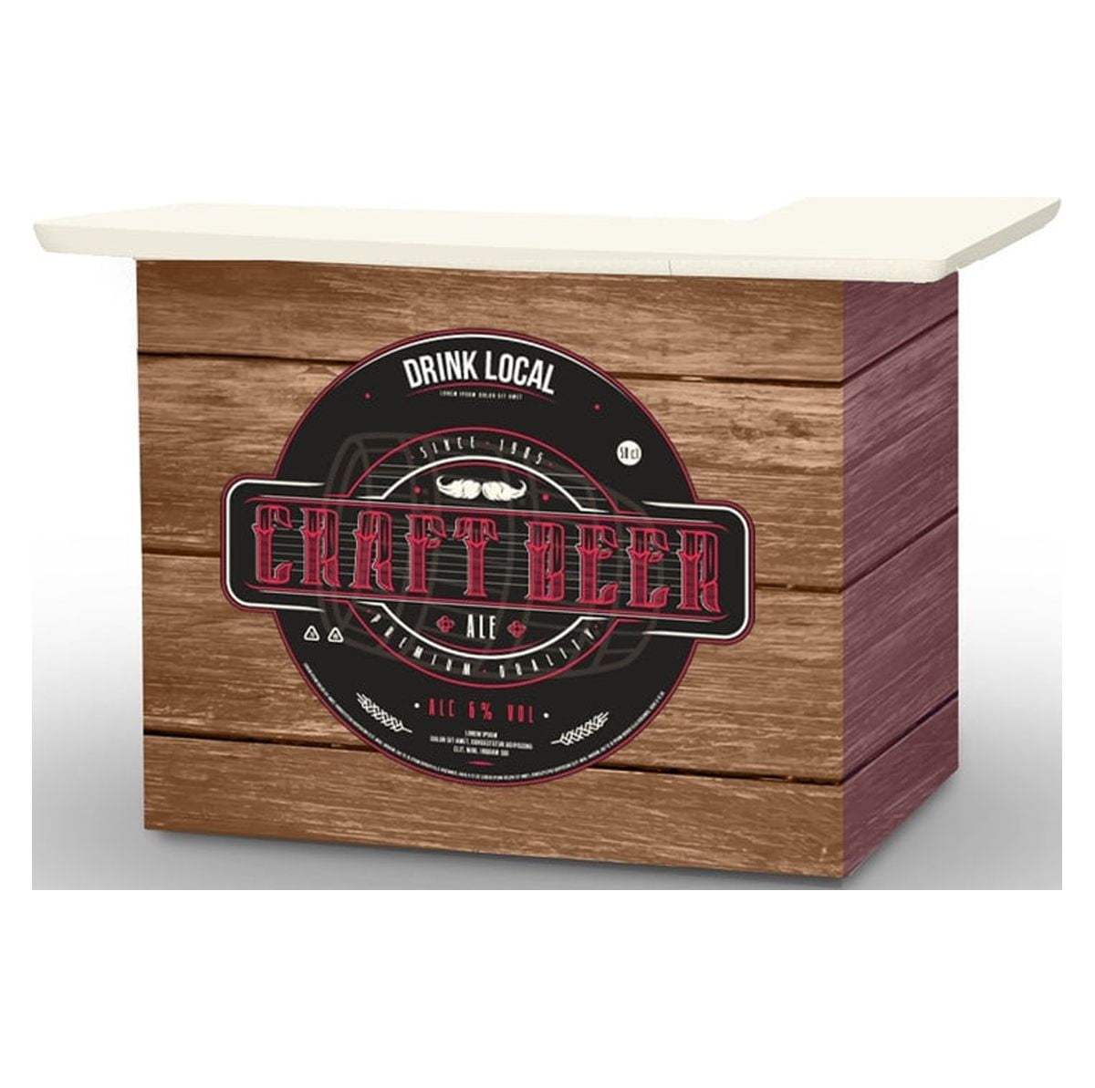 Best of Times Craft Beer Portable Patio Bar Table - Walmart.com