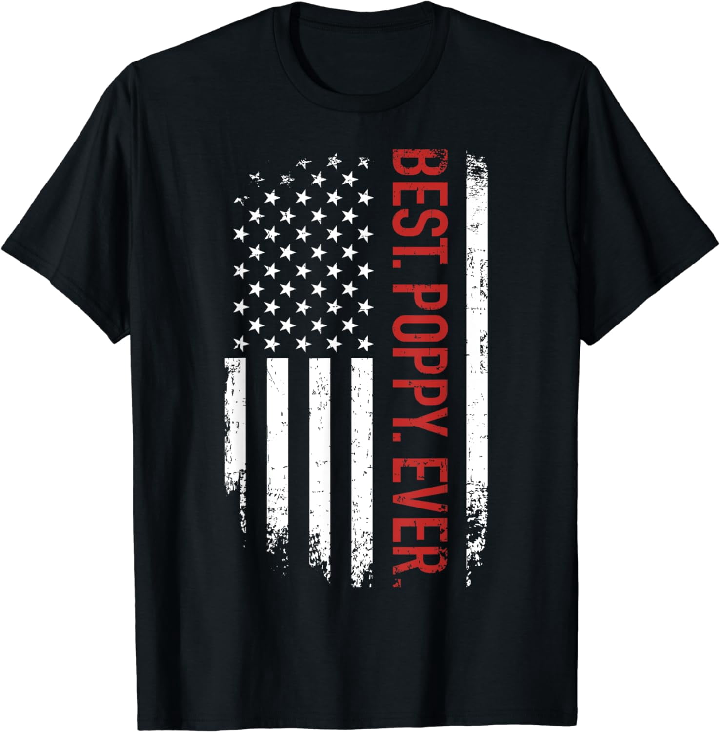 Best poppy ever us american flag vintage for father's day T-Shirt ...