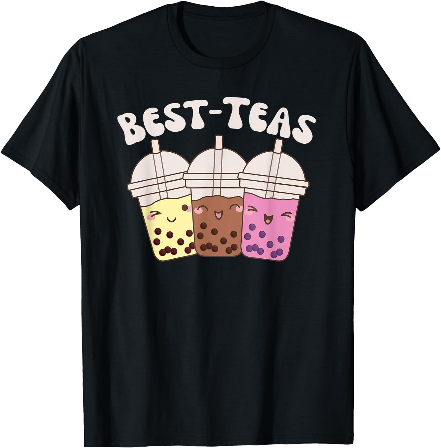 Best-teas Cute Kawaii Boba Pun Tea Bubble Tea T-Shirt - Walmart.com
