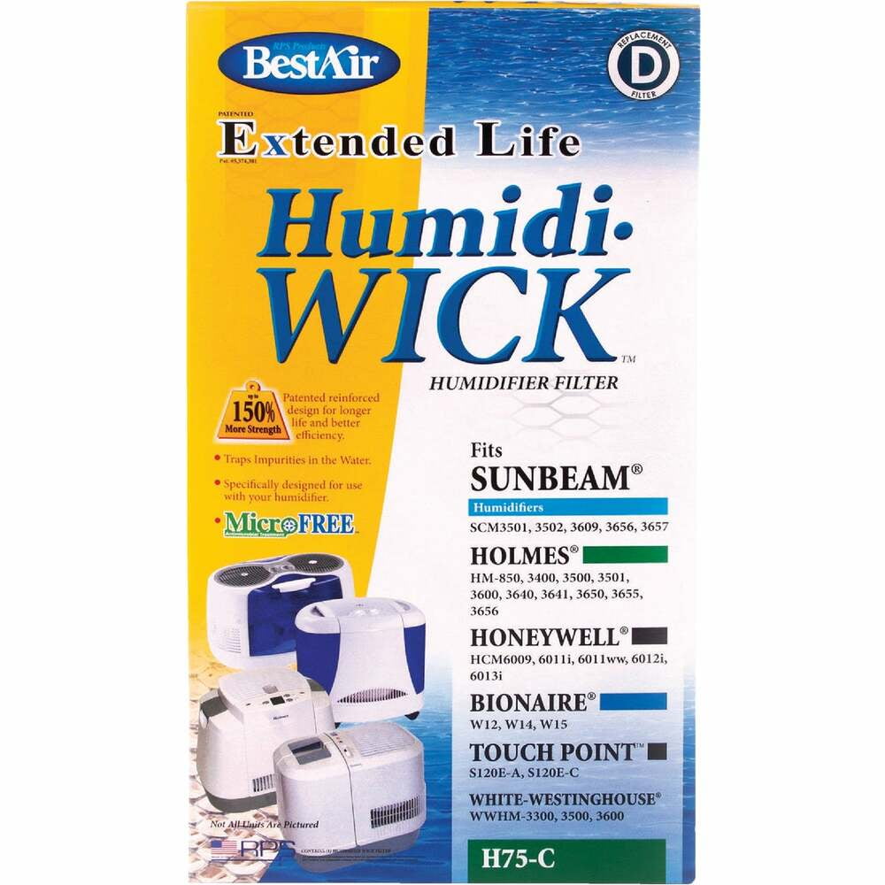 RPS BestAir Extended Life Humidi-Wick H75 Humidifier Wick Filter, Anti ...