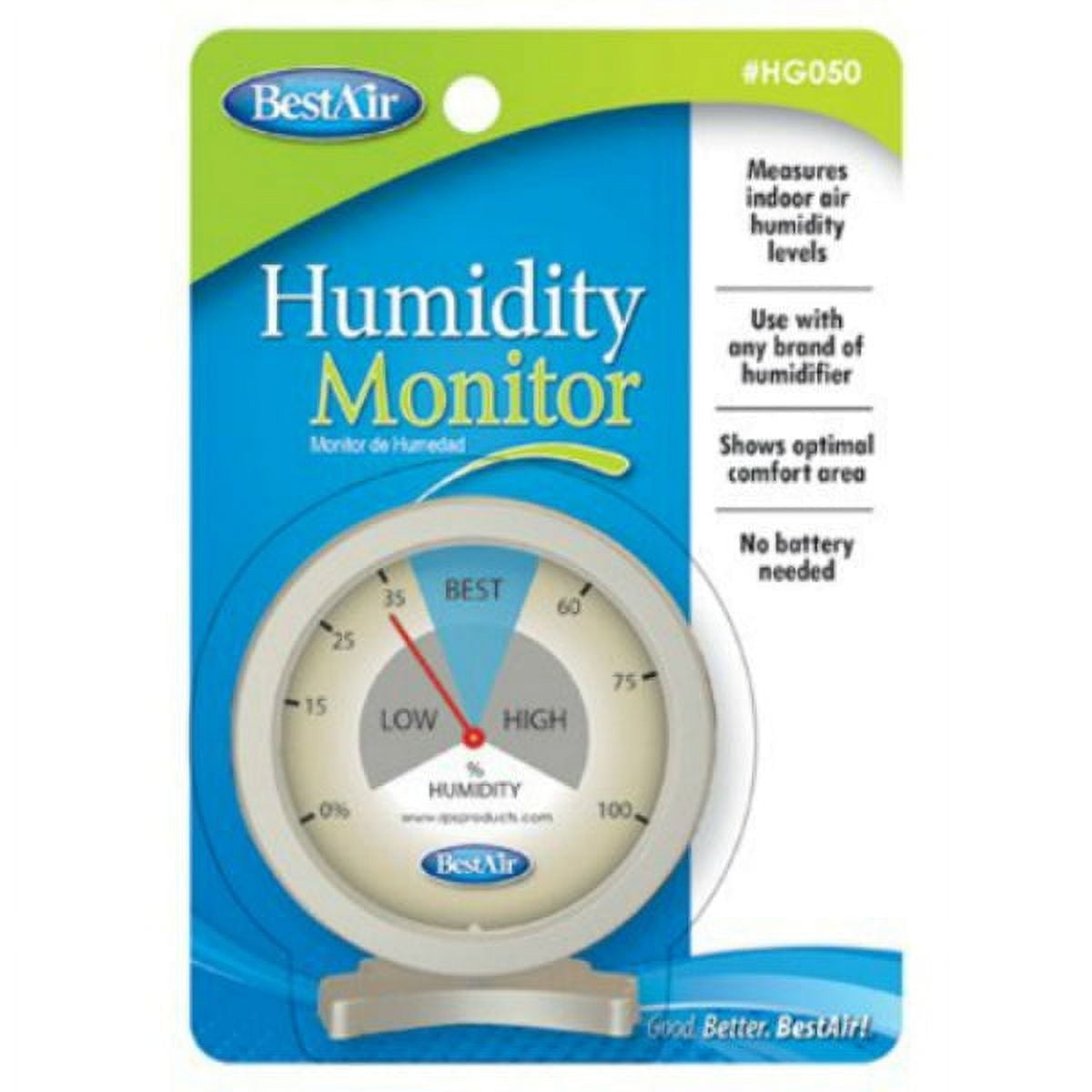 BestAir HG050 Humidity Monitor Portable Hygrometer - Walmart.com