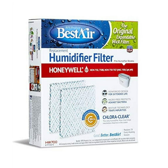 BestAir HW700-PDQ-3 Extended Life Humidifier Replacement Paper Wick ...