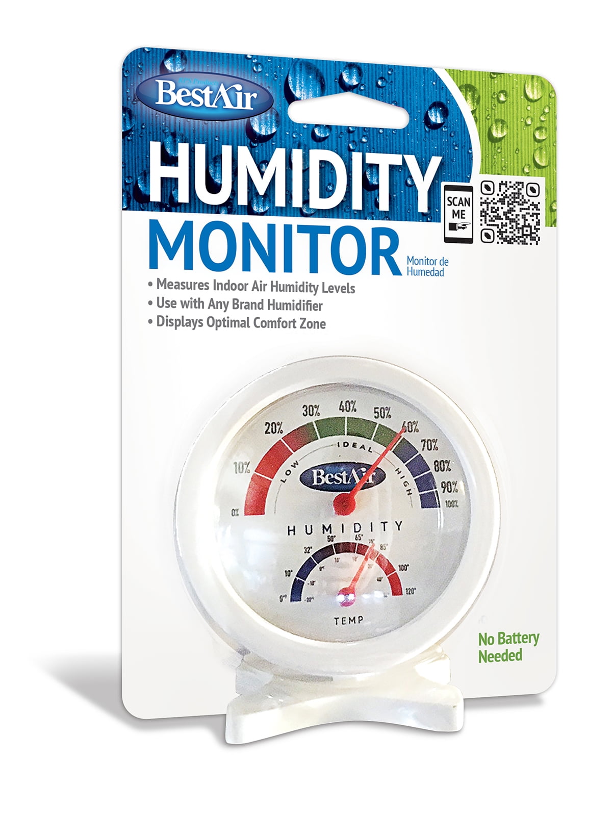 BestAir® HG050 Hygrometer, Humidity Monitor for Indoor Comfort and ...