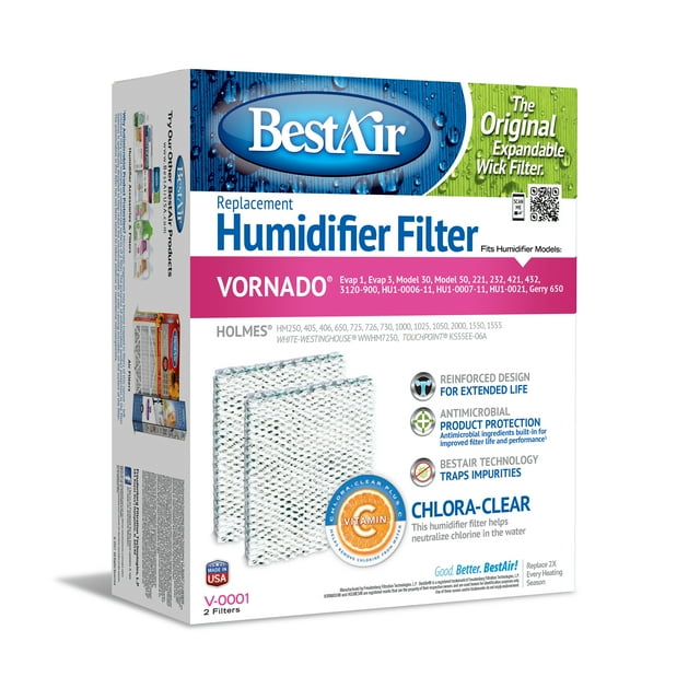 BestAir® V-0001 Extended Life Humidifier Replacement Paper Wick for ...