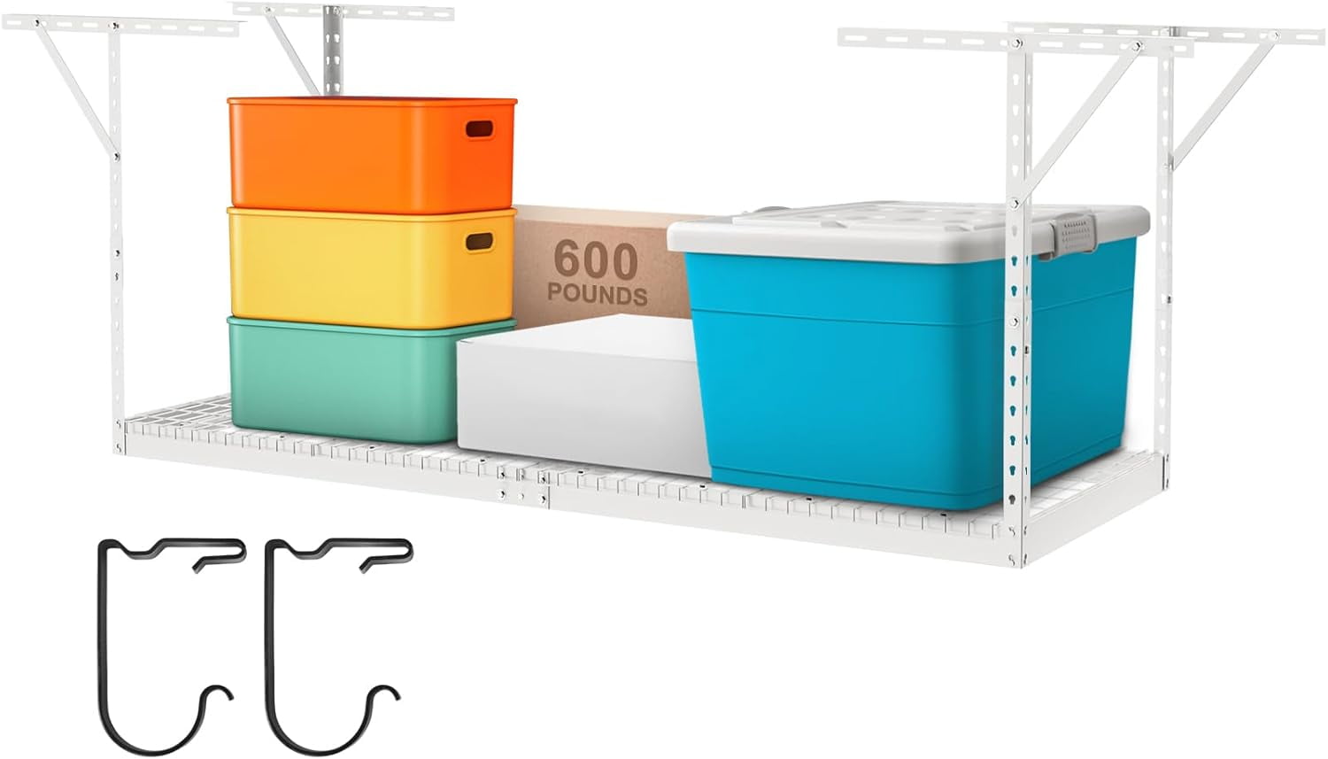 BestEquip 3x8 Overhead Garage Storage Rack, Adjustable Garage Storage ...