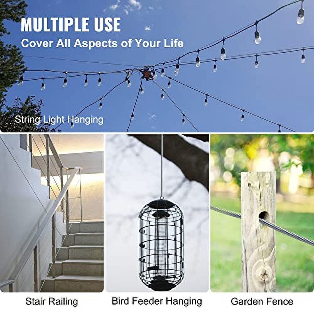 BestEquip Cable Railing 500FT, Stainless Steel Wire Rope,1/8 Inch ...