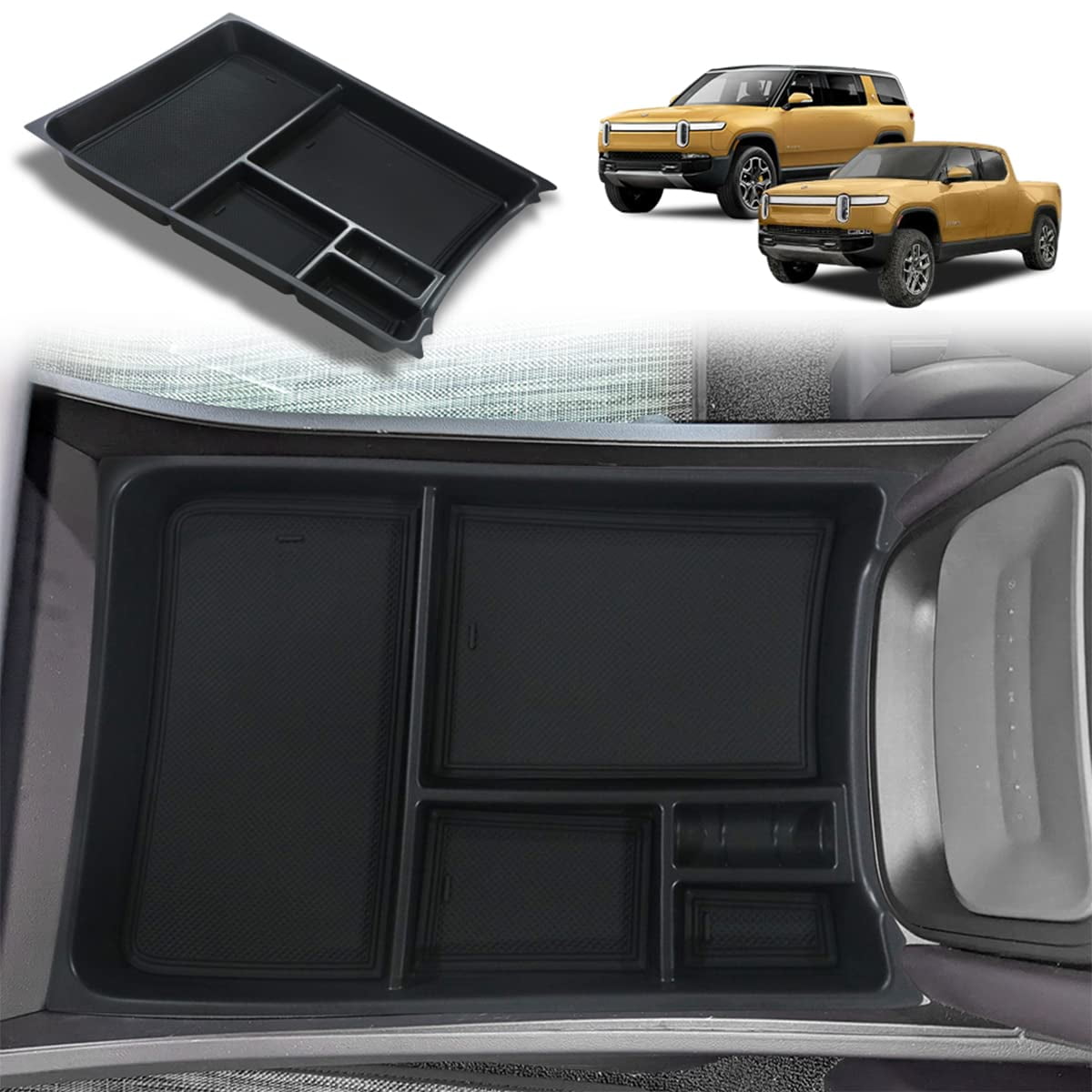 BestEvMod for Rivian R1T KEF16 & R1S Lower Center Organizer Tray ...