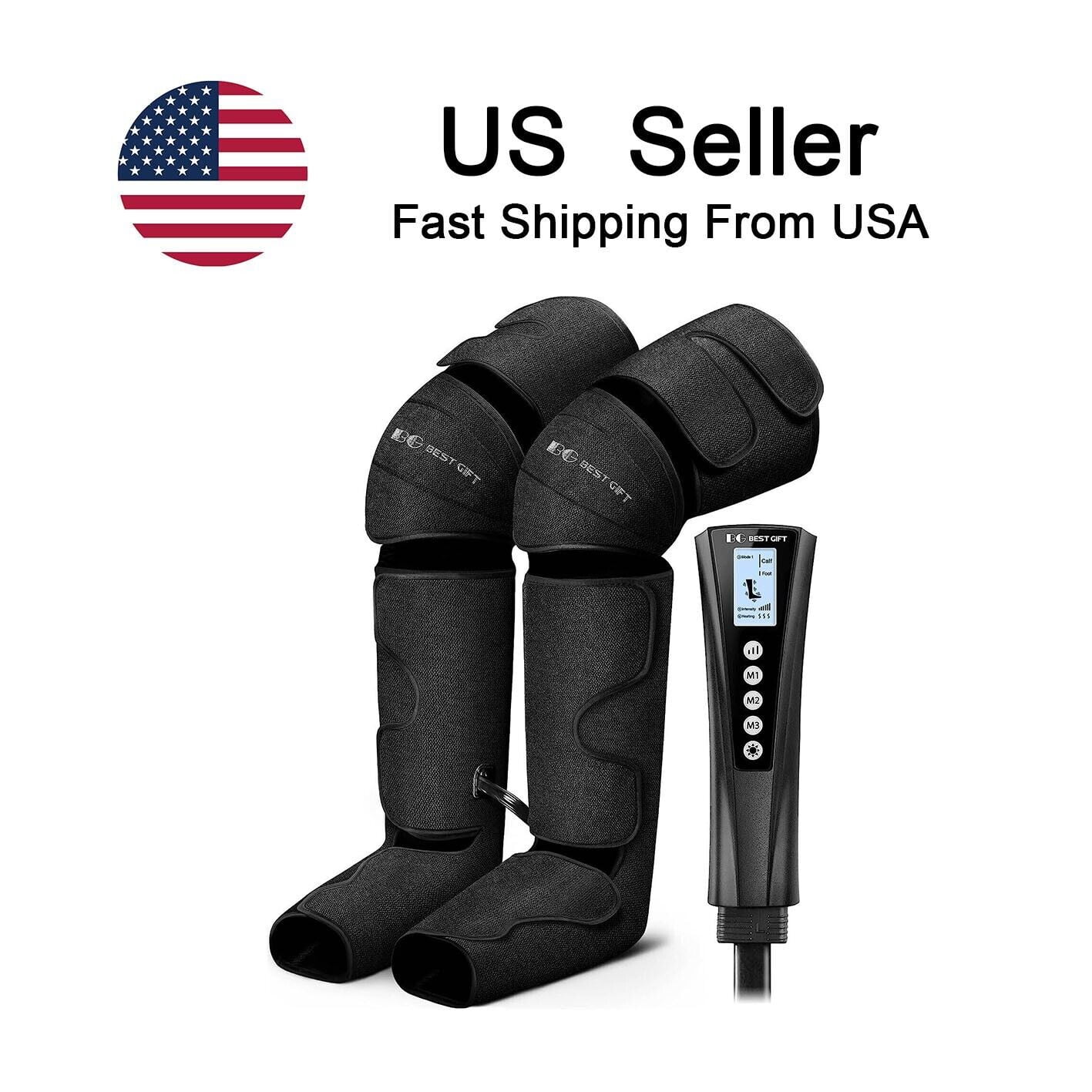 BestGift Air Compression Massager with Heat for Foot,Leg,Calf,Thigh and ...