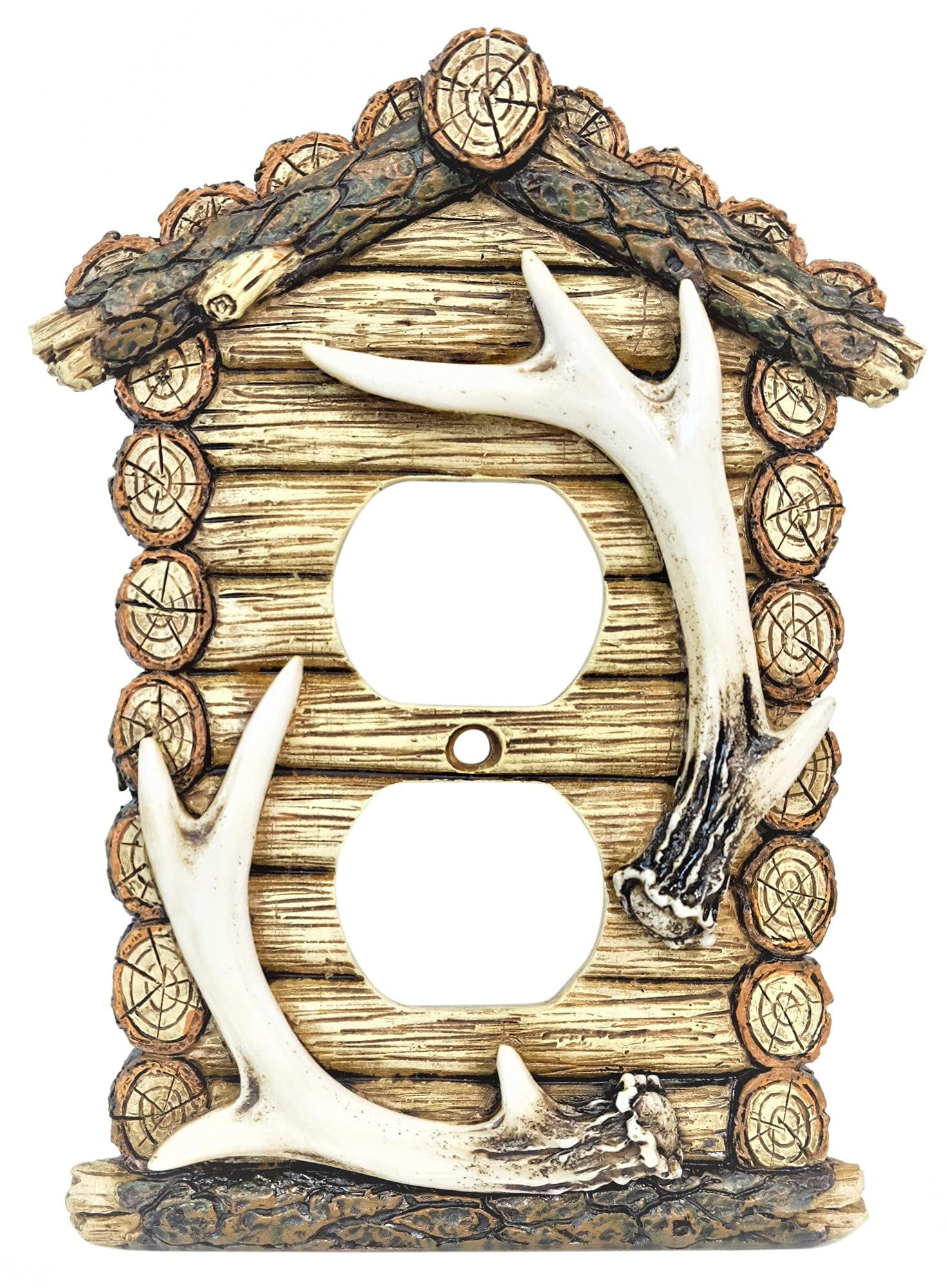 BestGiftEver Rustic Antler Wall Plate for Log Cabin Cottage ...