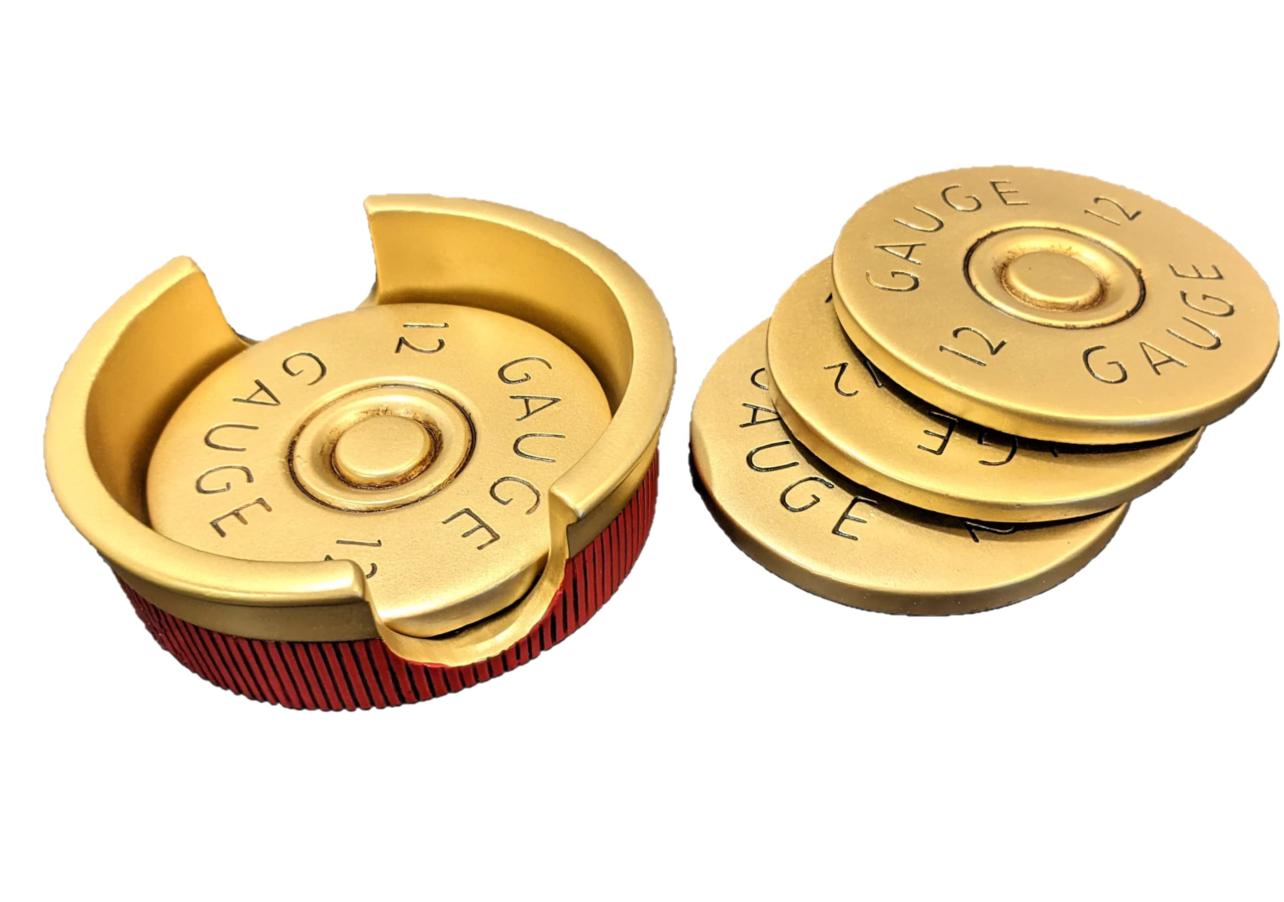 BestGiftEver Shotgun Shell Coaster Set of 4 - Country Coasters for ...