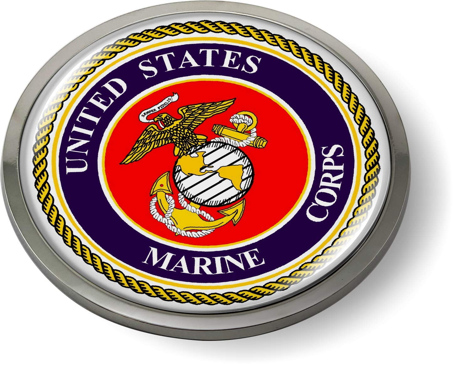 BestLicensePlateFrames - U.S. Marine Corps (Style 2) - USMC CAR Emblem ...