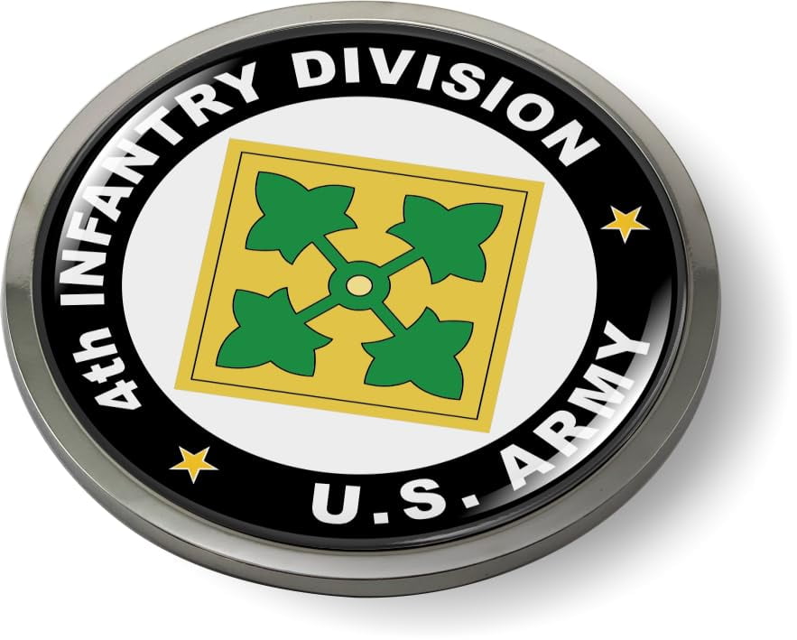 BestLicensePlateFrames - US Army 4th Infantry Division, Ivy 3D Domed ...