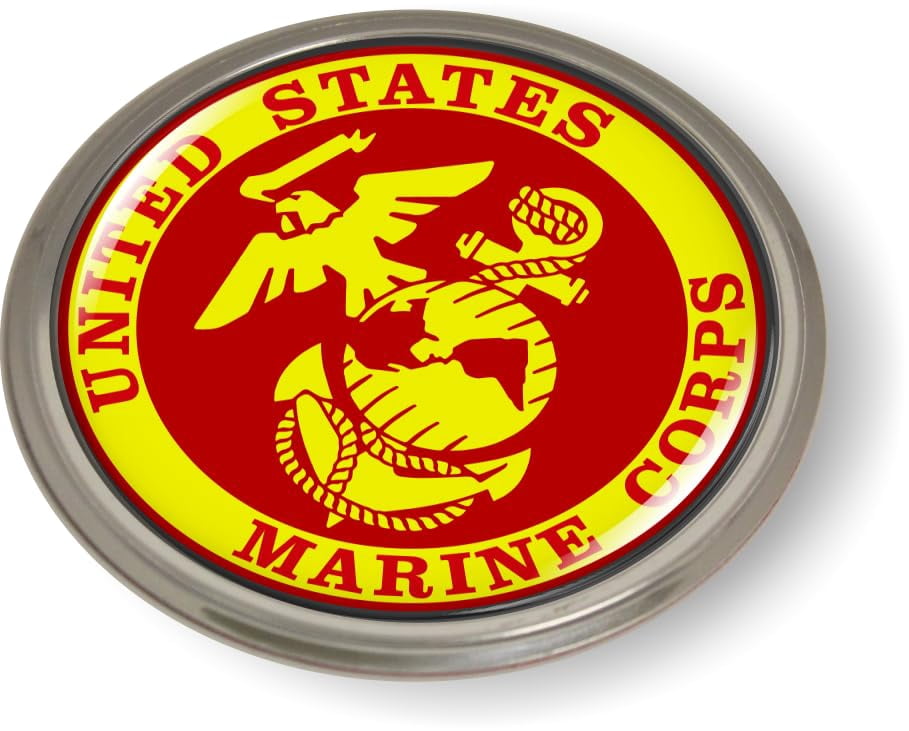 BestLicensePlateFrames - USMC 3D Domed CAR Emblem Badge Sticker Semi ...