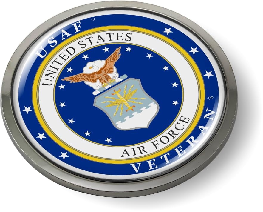 BestLicensePlateFrames - United States Air Force USAF Veteran 3D Domed ...