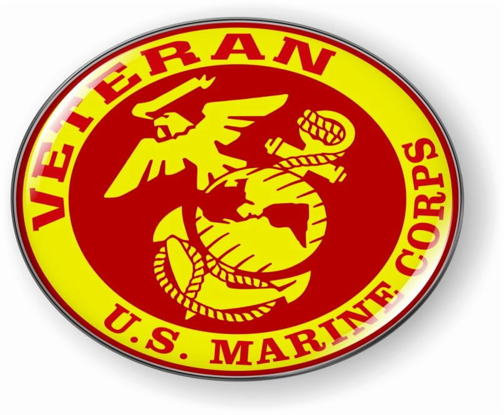 [Officially Licensed Product] - USMC Veteran 3D Domed CAR Emblem Badge ...