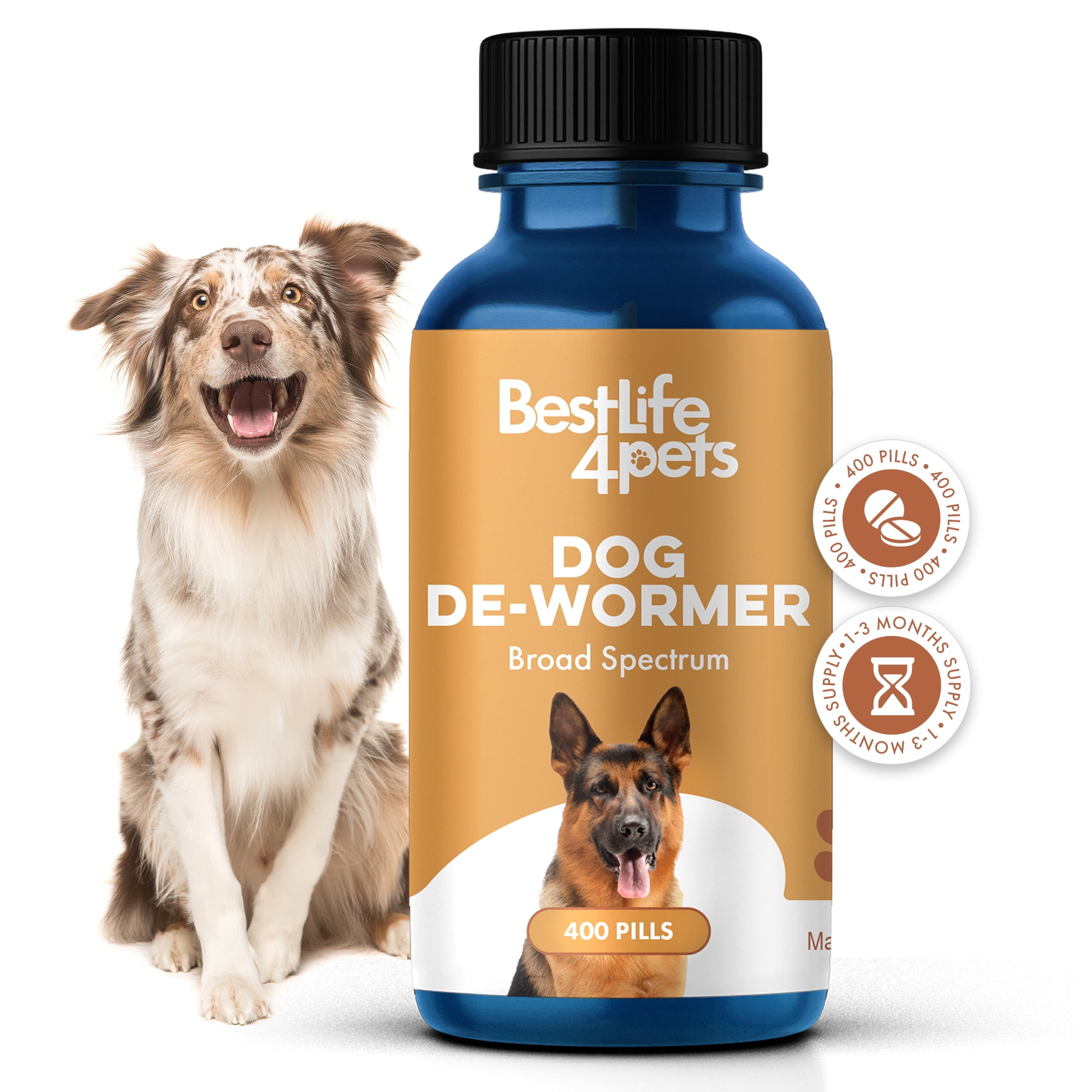BestLife4Pets Dewormer for All Dog Breeds - Broad Spectrum, Safe ...